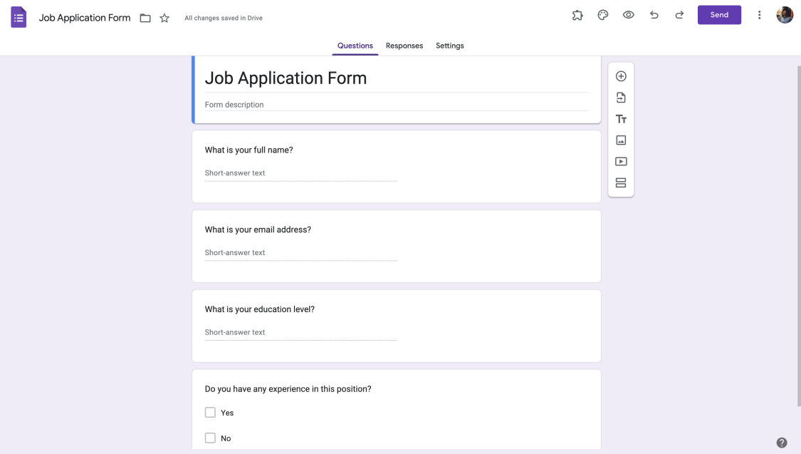 How To Make A Job Application Form In Google Forms Easy steps Forms app