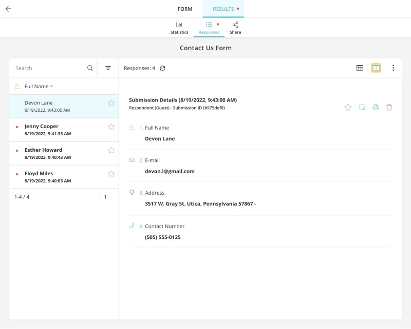 Response view types | Help Center