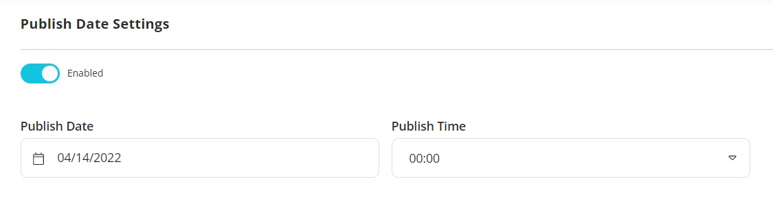 Publish Date Settings | Help Center