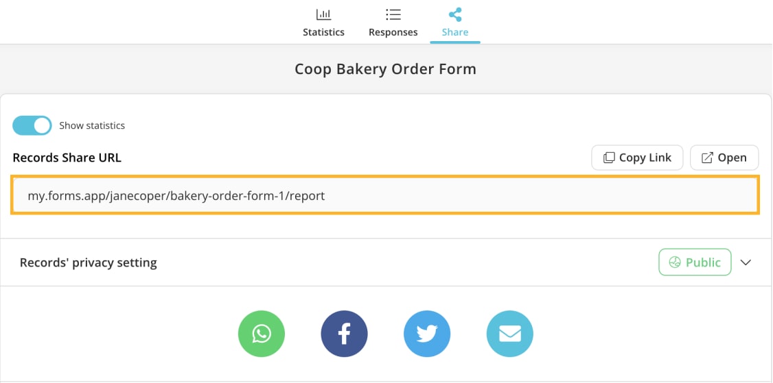 How to share form records | Help Center
