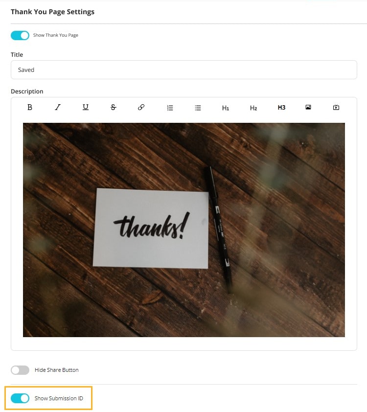 Add a Thank You page | Help Center - forms.app