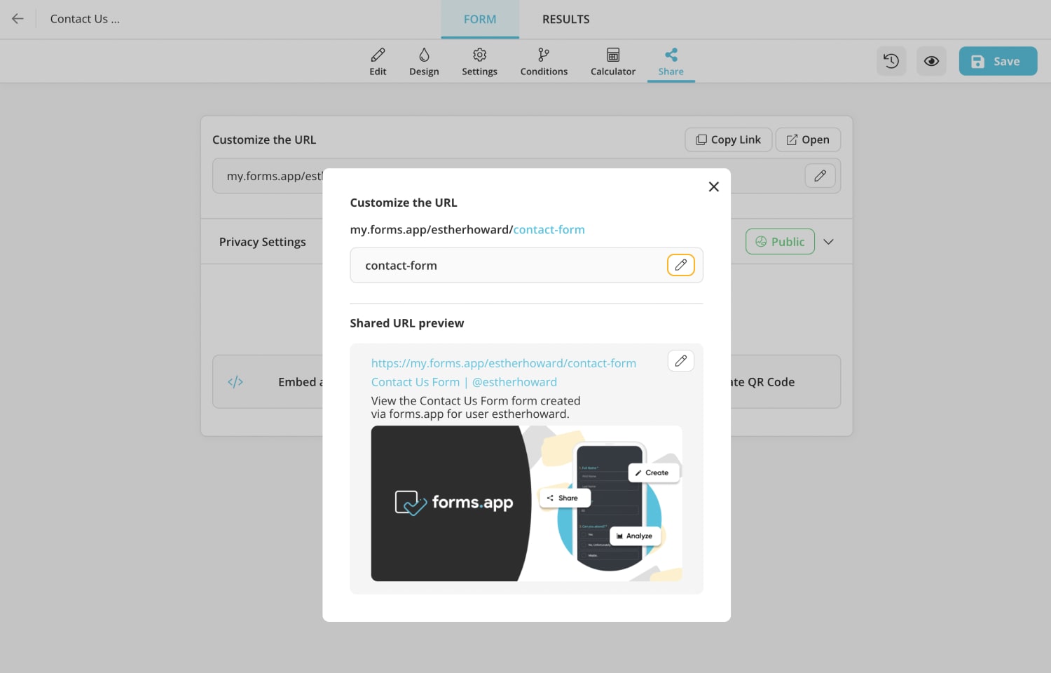 How To Customize The Form Link Preview Help Center Formsapp 3382